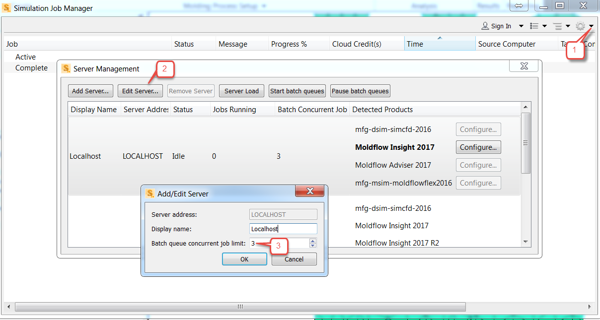 How to utilize the Simulation Job Manager Batch Queue in Moldflow
