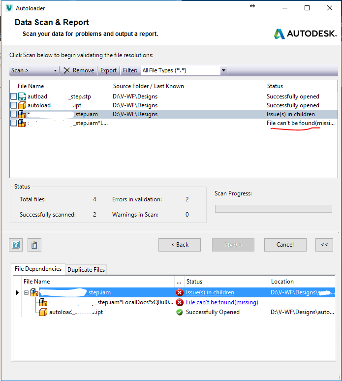 "Error: Could not validate files" while trying to upload assembly containing step files using ...
