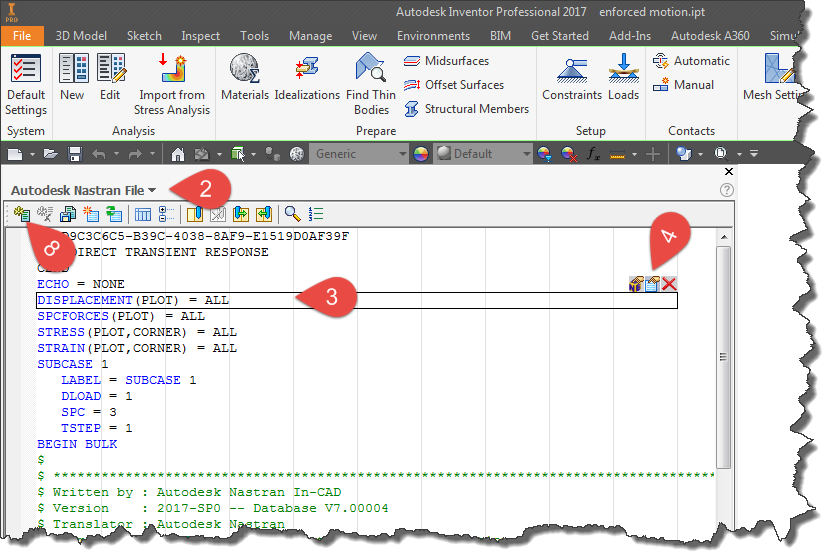 How to display relative displacements of an Inventor Nastran transient ...
