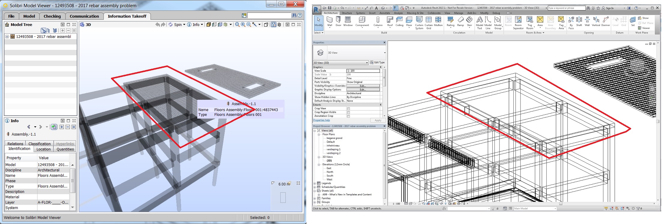 Rebars not imported from IFC file to Revit
