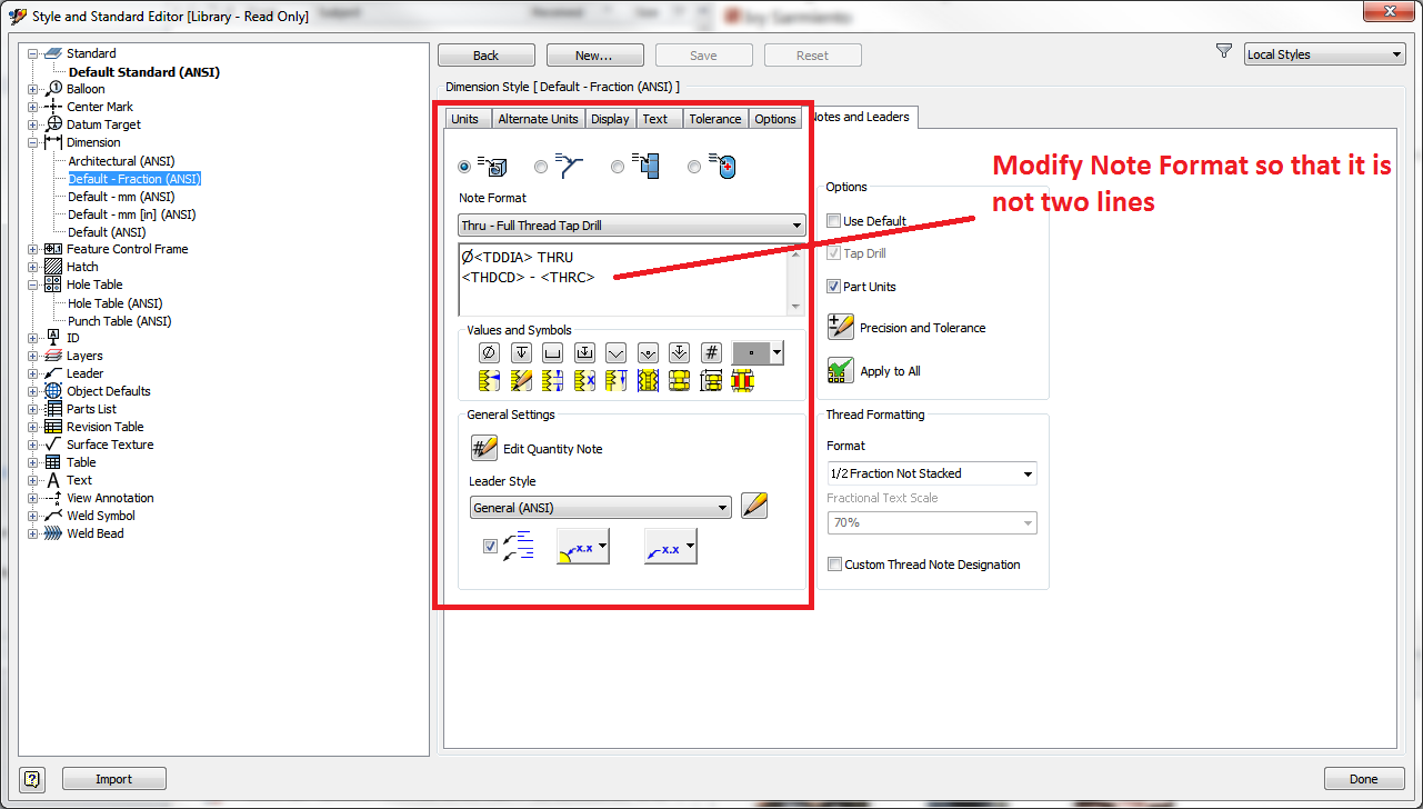 Inventor 2017: Hole table row height is influenced by a combined ...
