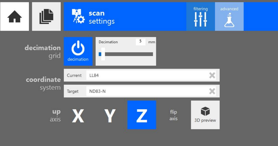 ReCap coordinate transformation