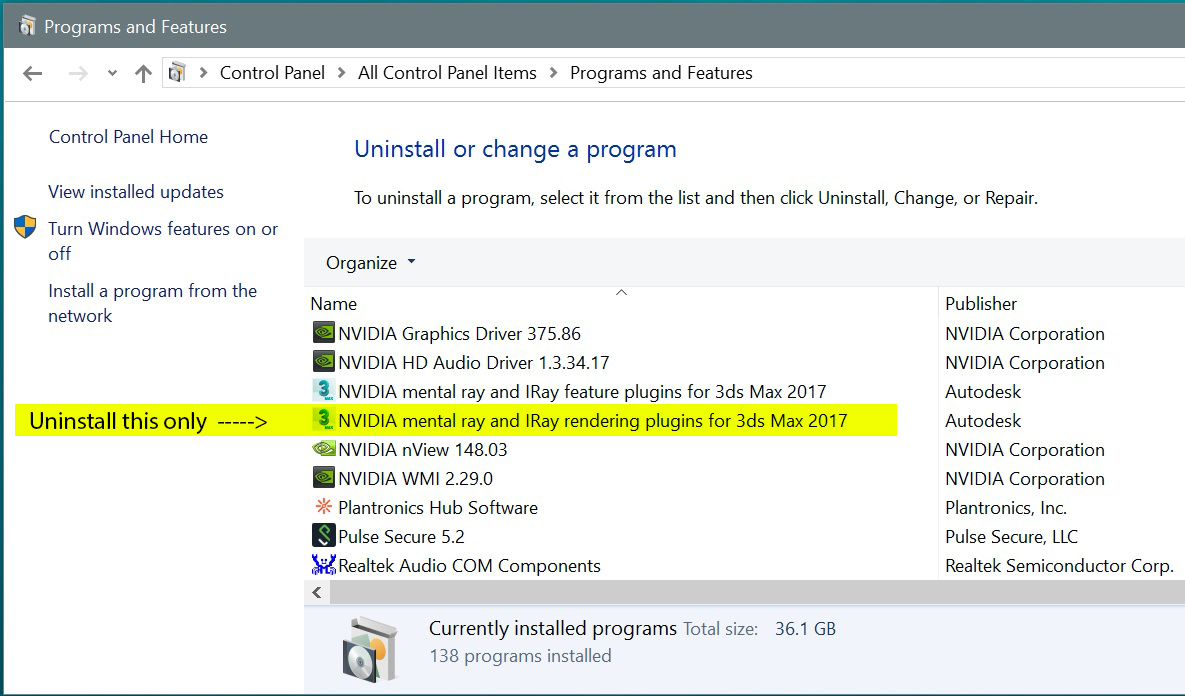 How to install NVIDIA mental ray 3.14.1.4 for 3ds Max 2017