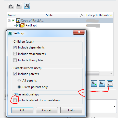Autodesk Vault revision triangle icon prevents file from being released