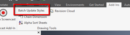 How to update styles of multiple drawings at once in Inventor?