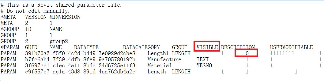 Is it possible to make parameter created in the family not show up in ...
