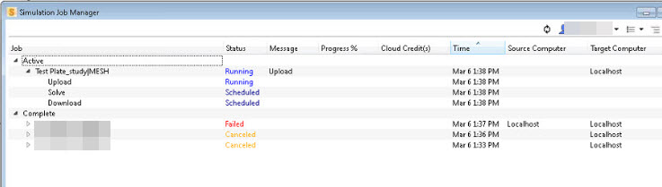 Moldflow analysis stuck in upload status, will not progress in Simulation Job Manager