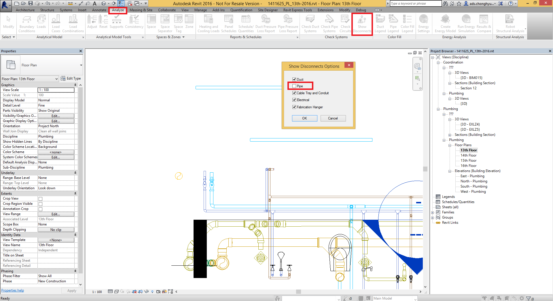 How to avoid warning message saying 'The element has an open connector'