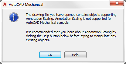 如何在 AutoCAD Mechanical 中关闭有关标注缩放的警告消息