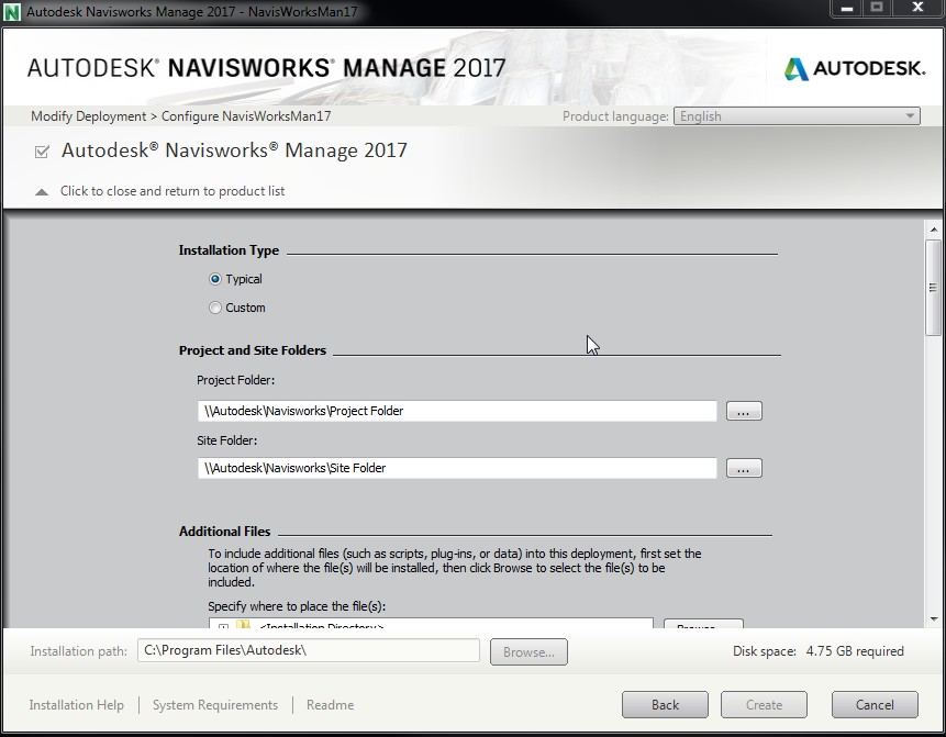 Adding customization options to a Navisworks Deployment