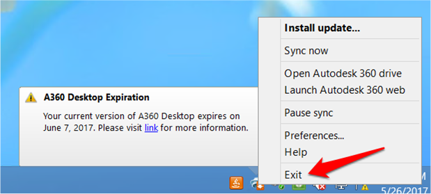 ‘A360 Desktop 만료‘ 알림을 끄는 방법