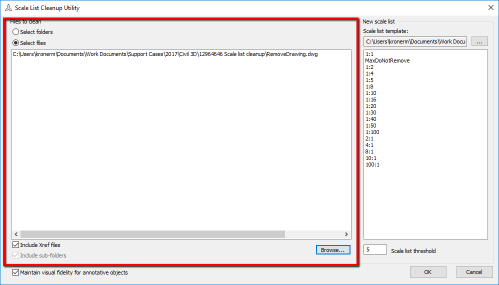 How to use the Scale List Cleanup Utility