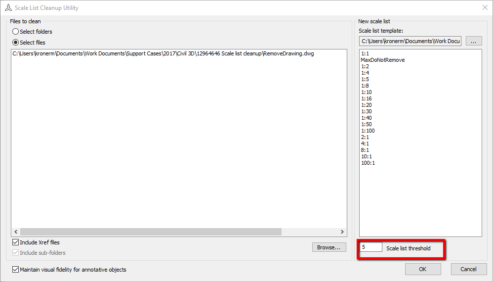 How to use the Scale List Cleanup Utility