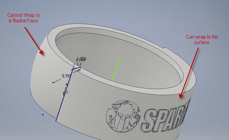 Error: "Emboss Failed: Only planar, cylindrical or conical faces are ...