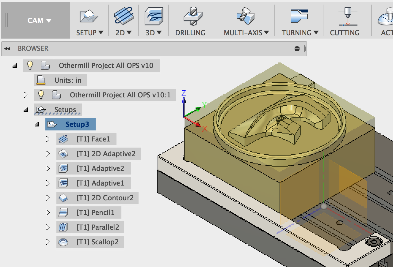Managing the CAM Browser in Fusion for large machining sequences