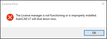 "Connection Error. An Autodesk server may be down. Please try again ...
