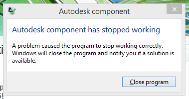 Has Stopped Working Message