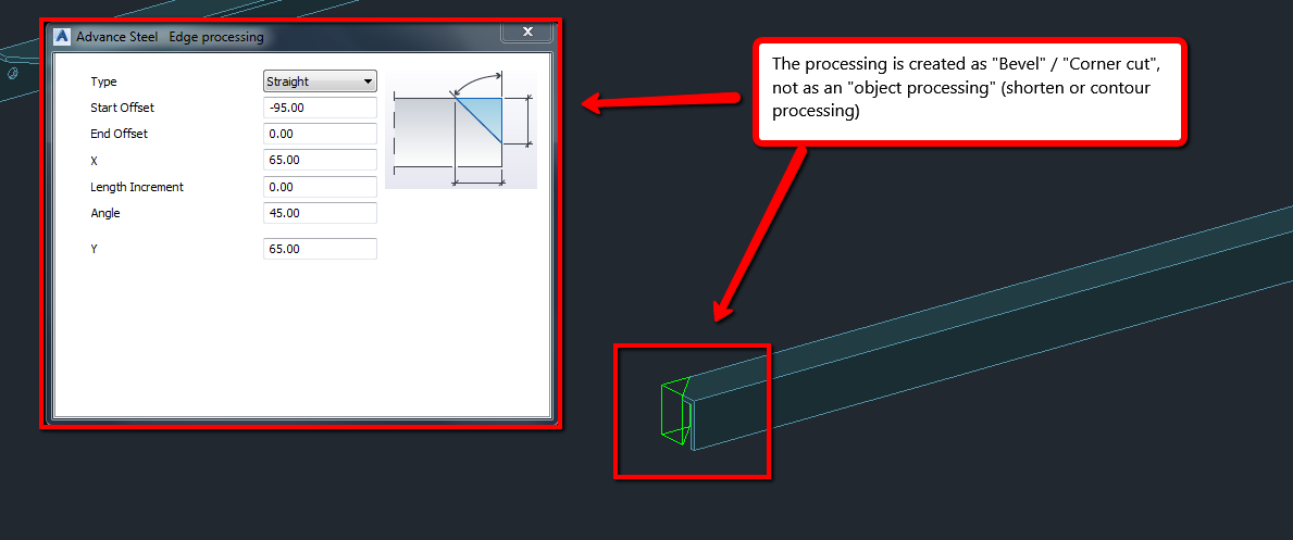 Corner notches and edge processing not showing on detail drawing in ...