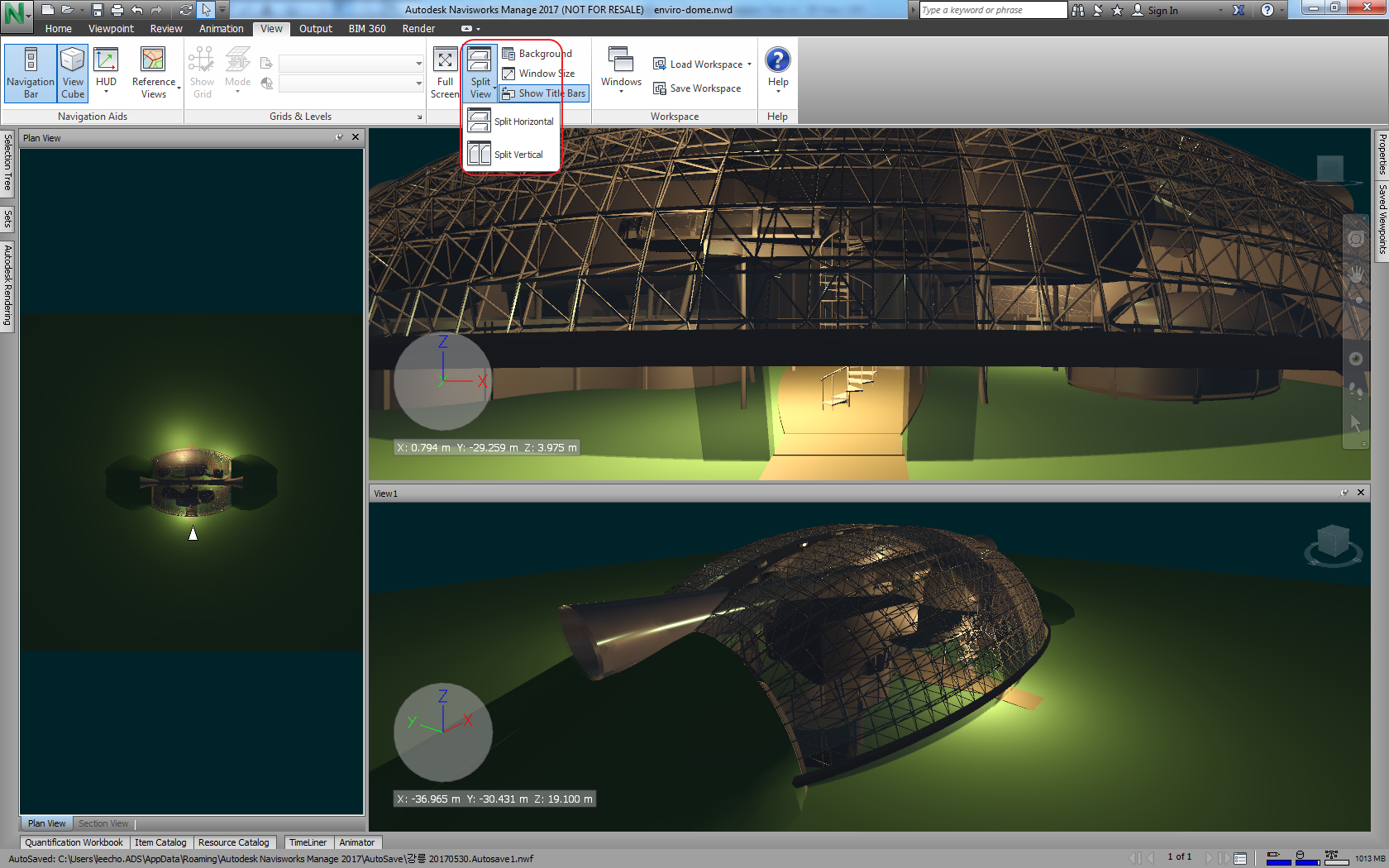 How to set UCS and top plan view to work with several view ports