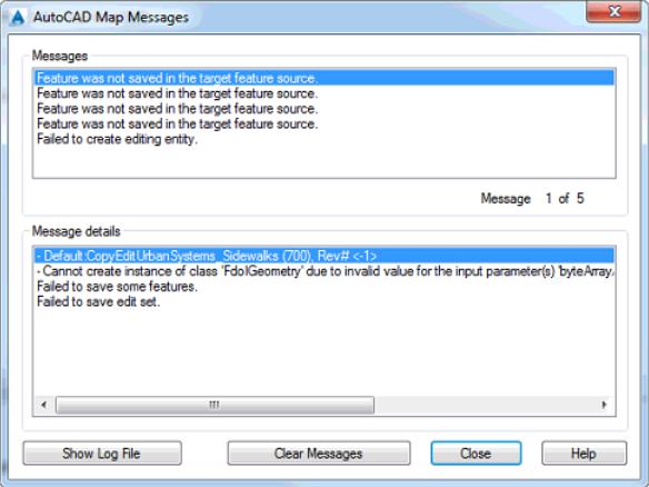 Feature Was Not Saved In The Target Feature Source Appears When Checking In Features In