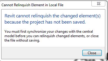 Relinquish after sync creates an error