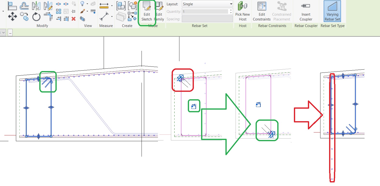 Hooks location wrongly displayed while editing and some rebars moved after finishing stirrup edition
