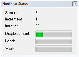 Understanding convergence in a Nastran nonlinear analysis