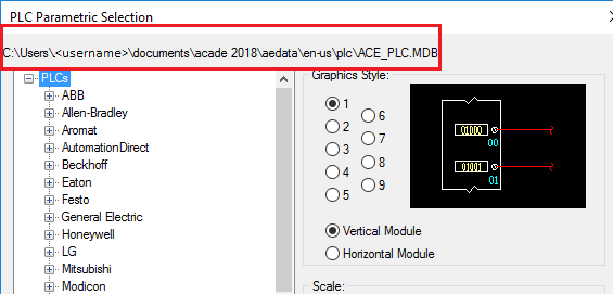 Items missing when inserting Schematic Component or PLC modules in AutoCAD Electrical