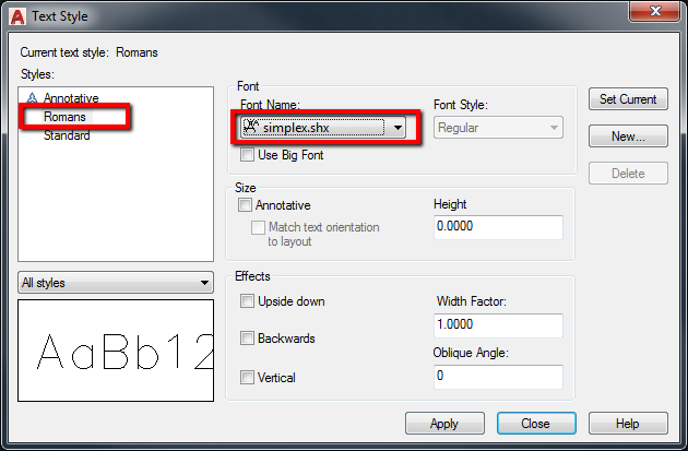 Schriftart Wird Beim Hinzuf gen Von Text In AutoCAD Nicht Korrekt Angezeigt