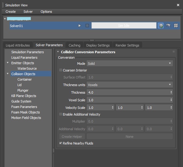 Particles leak during fluid simulation in 3ds Max