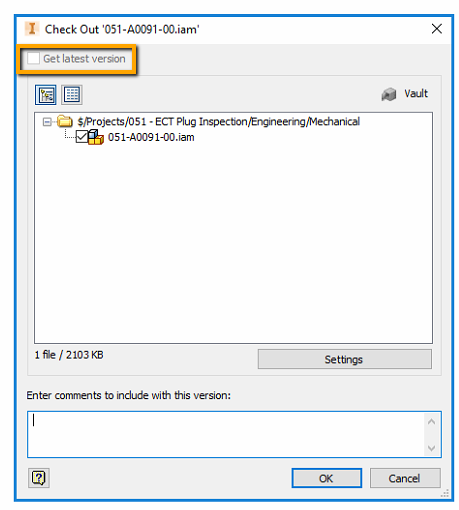 "Get Latest Version" check box not enabled and allowing users to check ...