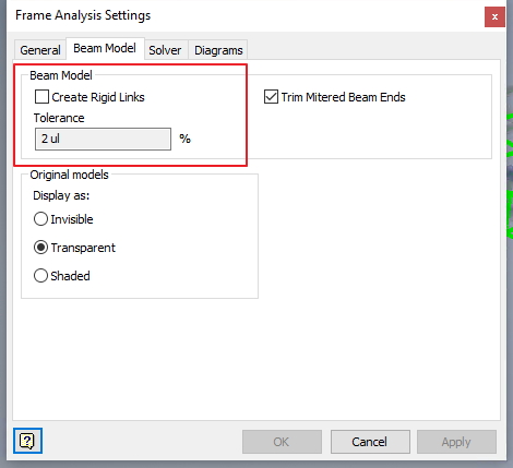 When attempting to use Inventor Frame Analysis on a model from Frame Generator Analysis, several ...
