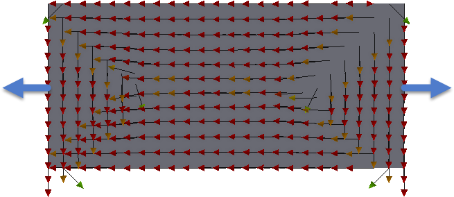 The direction of the vector arrows for the principal stress are wrong ...