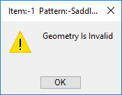« La géométrie est non valide » lors du relevé de la répétition avec ...