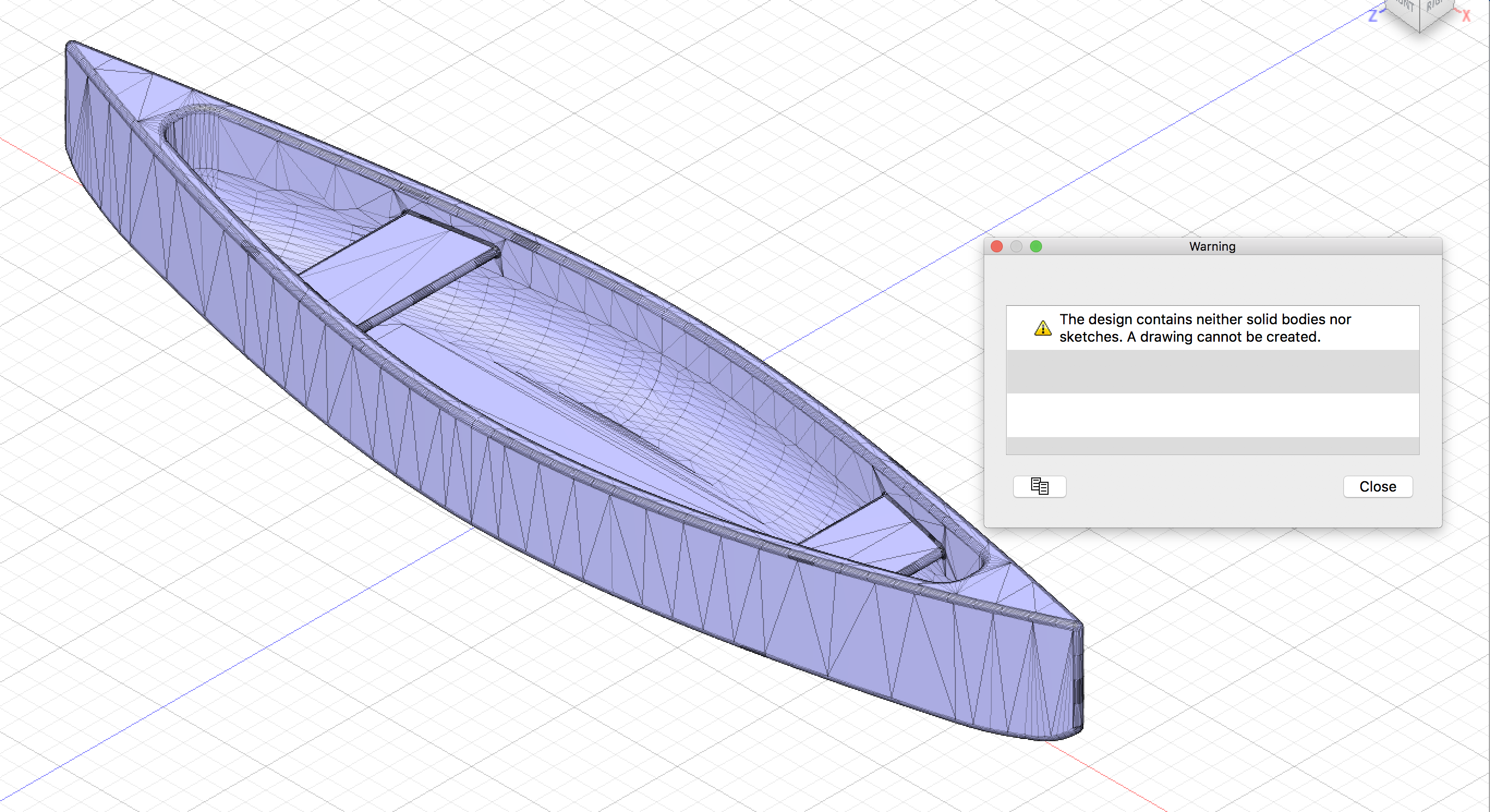 Impossible de générer un dessin à partir d’un fichier STL dans Fusion 360