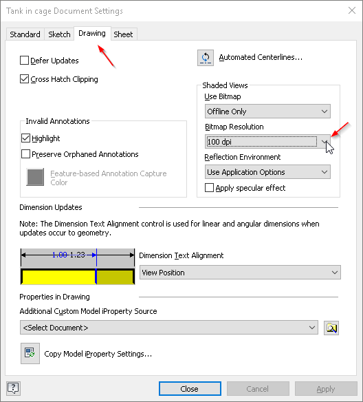 How to enhance the quality of shaded views in Inventor drawings