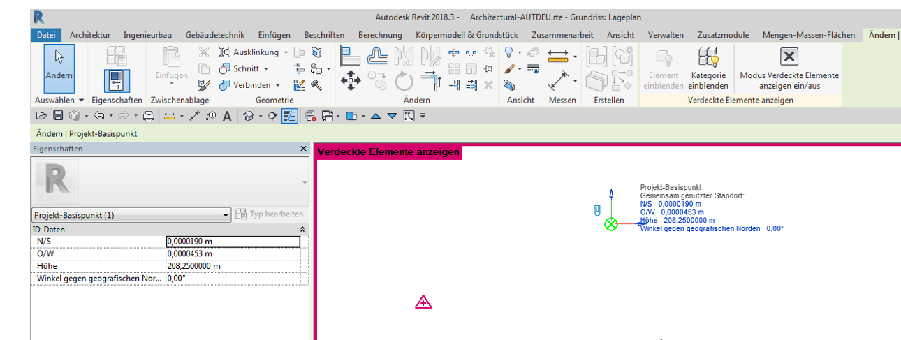 Position difference of Project Base Point in several Revit project ...