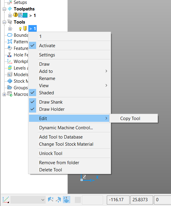 How to change a tool without recalculating a toolpath in PowerMill