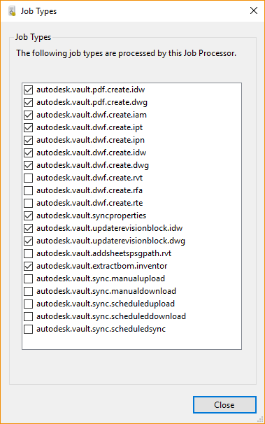 无法在Vault Job Processor中启用或处理Project Sync作业类型