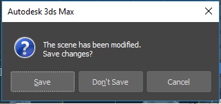 Cancel save on exit will save file anyway in 3ds max