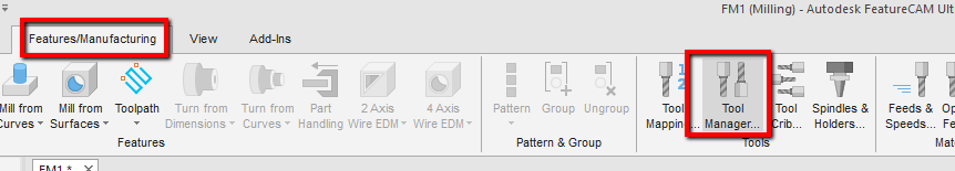 How to copy a tool from a basic tool crib into user defined tool crib in FeatureCAM