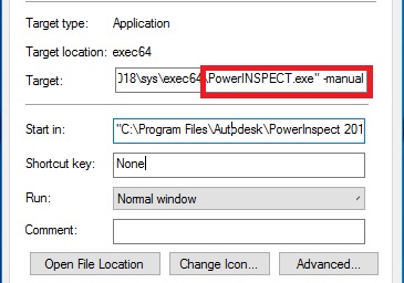 How to launch PowerInspect in Manual Mode