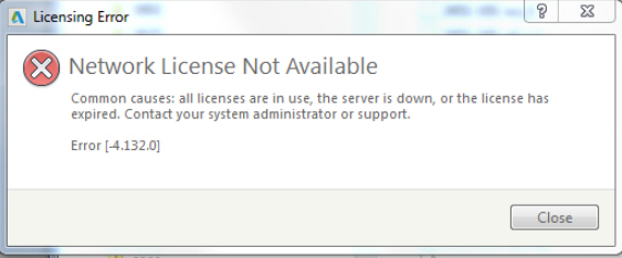"Network License Not Available " when importing files to PowerMill