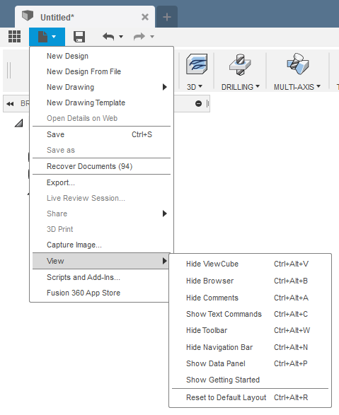 UI elements take up too much screen space in Fusion