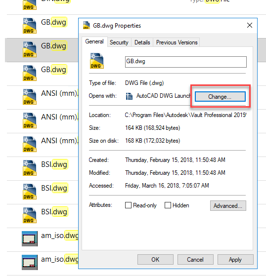 How to check that the right program to open Autodesk files is correctly configured in the ...