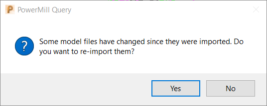 How to turn off "Some model files have changed since they were imported. Do you want to re ...