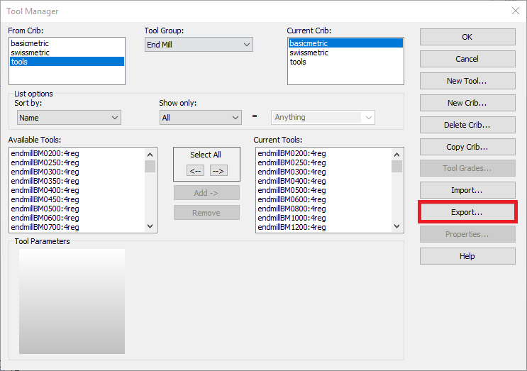How to switch from a local tool database to a network tool database in FeatureCAM
