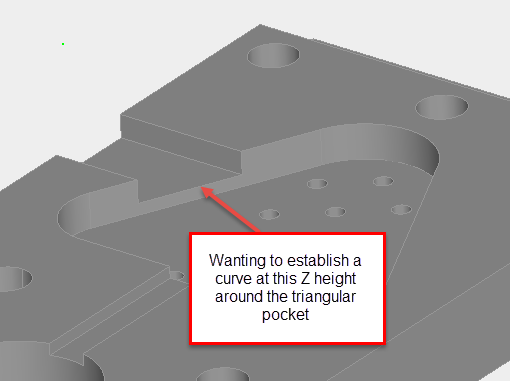 How to create a surface projection curve in FeatureCAM