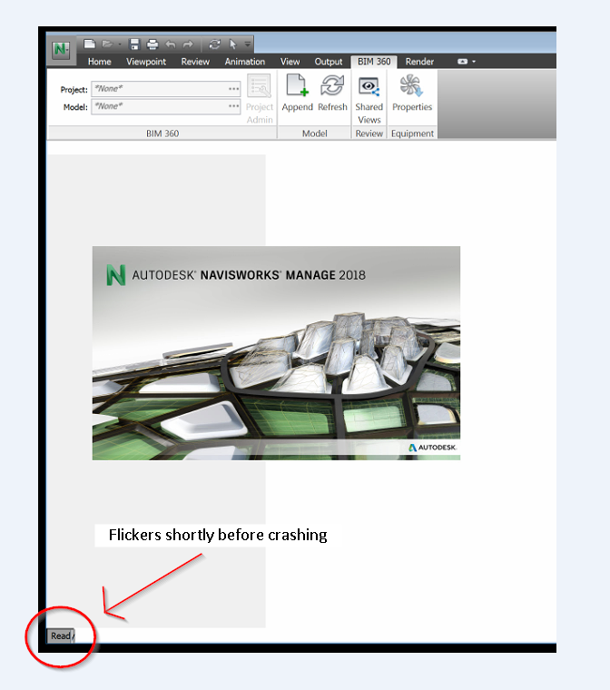 Navisworks crashes at launch when using a high resolution display