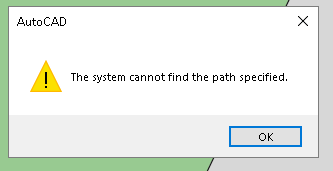 在Map 3D或Civil 3D中使用工具提示时显示“系统找不到指定的路径”